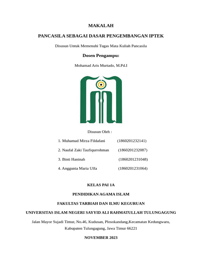 MAKALAH Pancasila Iptek | PDF