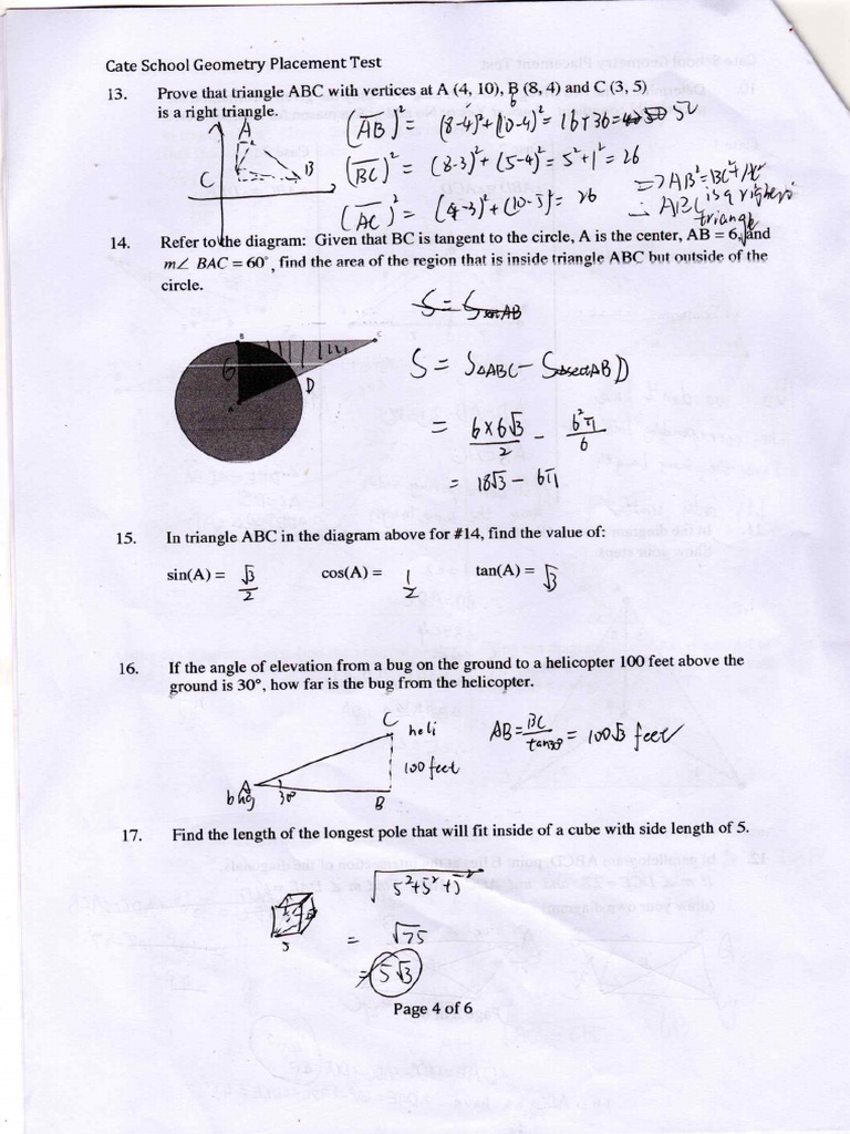 placement test(geometry)04 | PDF