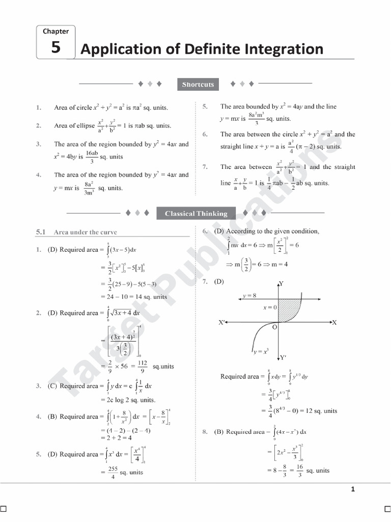 MHT-CET Triumph Maths - Solutions To The Relevant Questions of The Chapter Application of ...