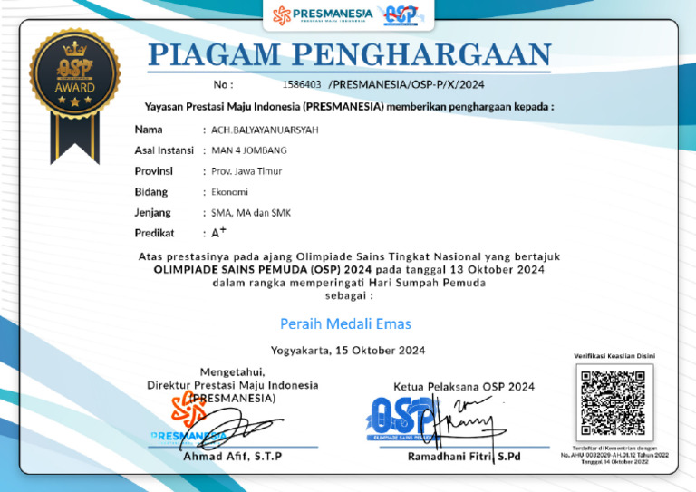 Piag - Ekonomi - OSP 2024 | PDF
