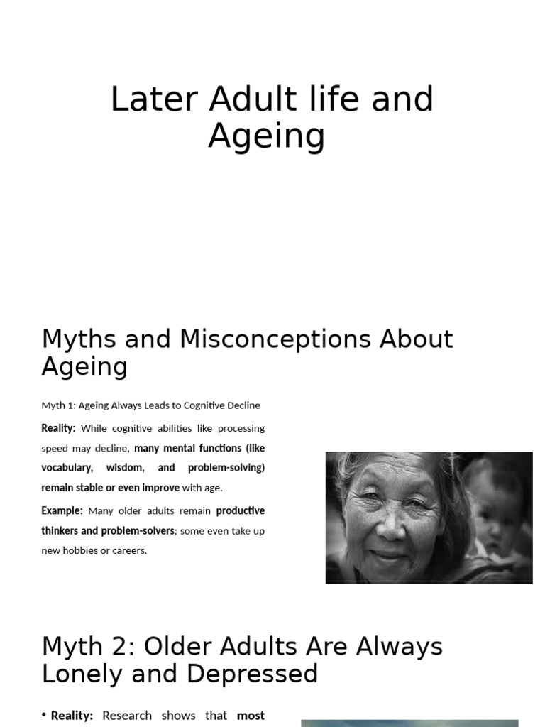 Later Adult Life and Ageing | PDF | Grief | Ageing