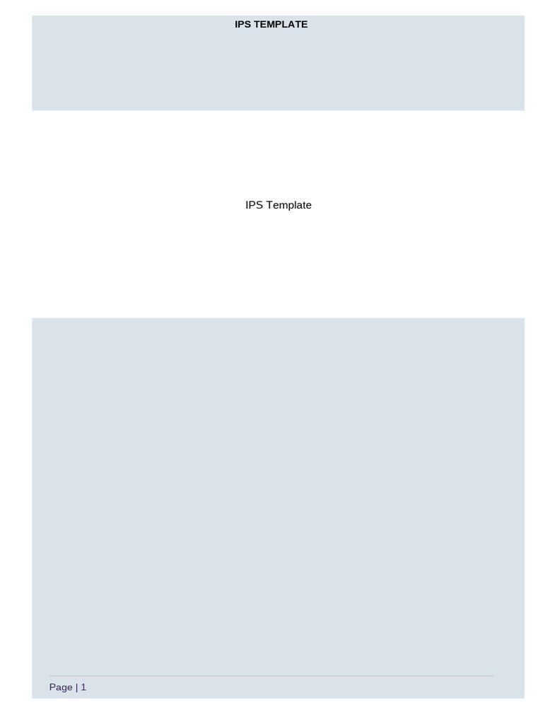 Comprehensive IPS Template Guide | PDF