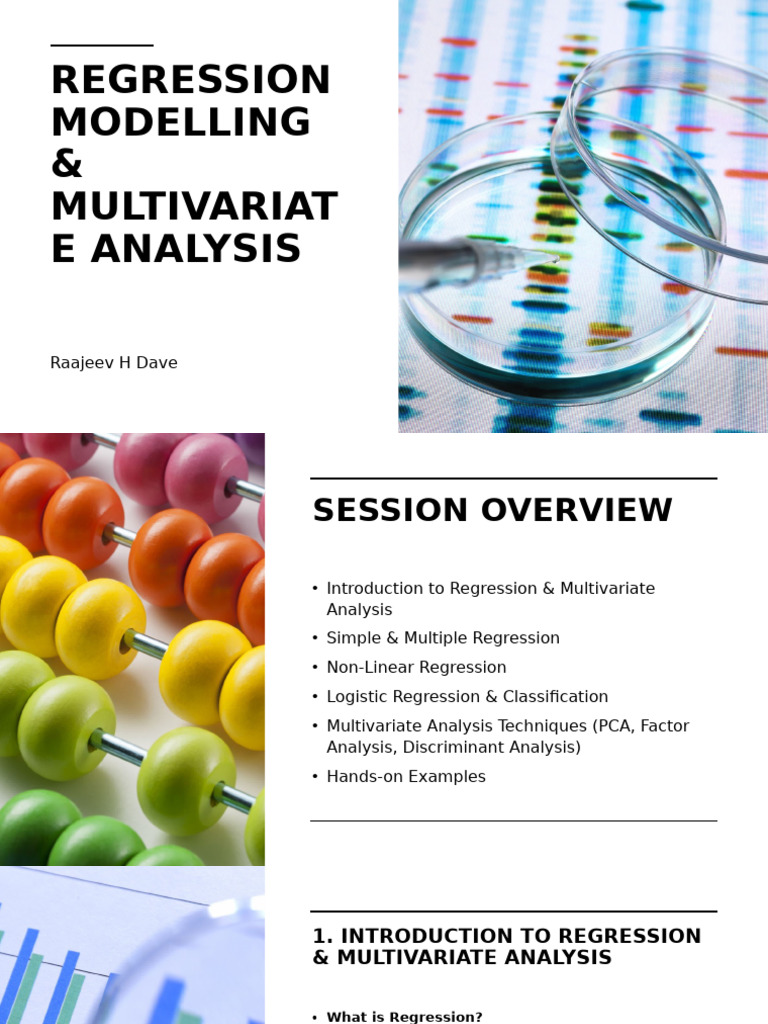 Regression and Multivariate Analysis Guide | PDF | Regression Analysis | Dependent And ...