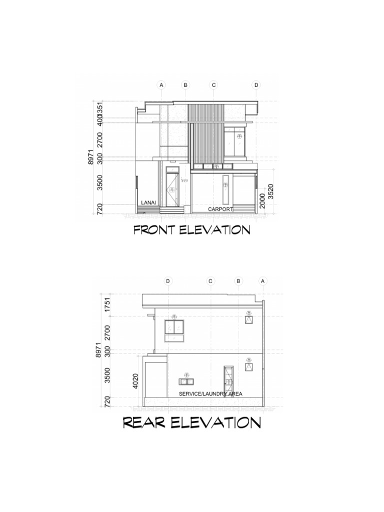 Front and Rear Elevations | PDF