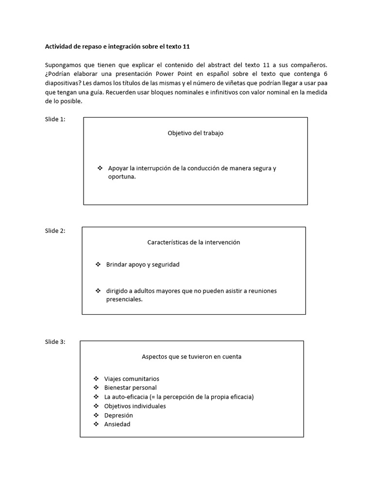 Mód 1 W 10 Actividad de Repaso e Integración Sobre El Texto 11 | PDF
