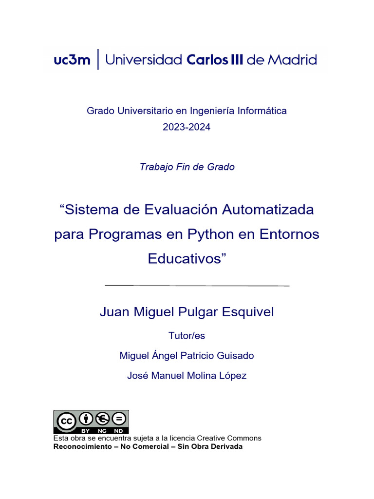 Sistema de Evaluación Automatizada para Programas en Python en Entornos ...