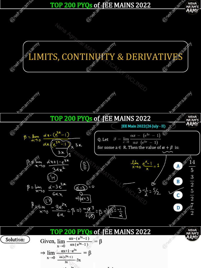 JEE Mains 2022: Top 200 PYQs on LCD | PDF | Mathematical Analysis ...