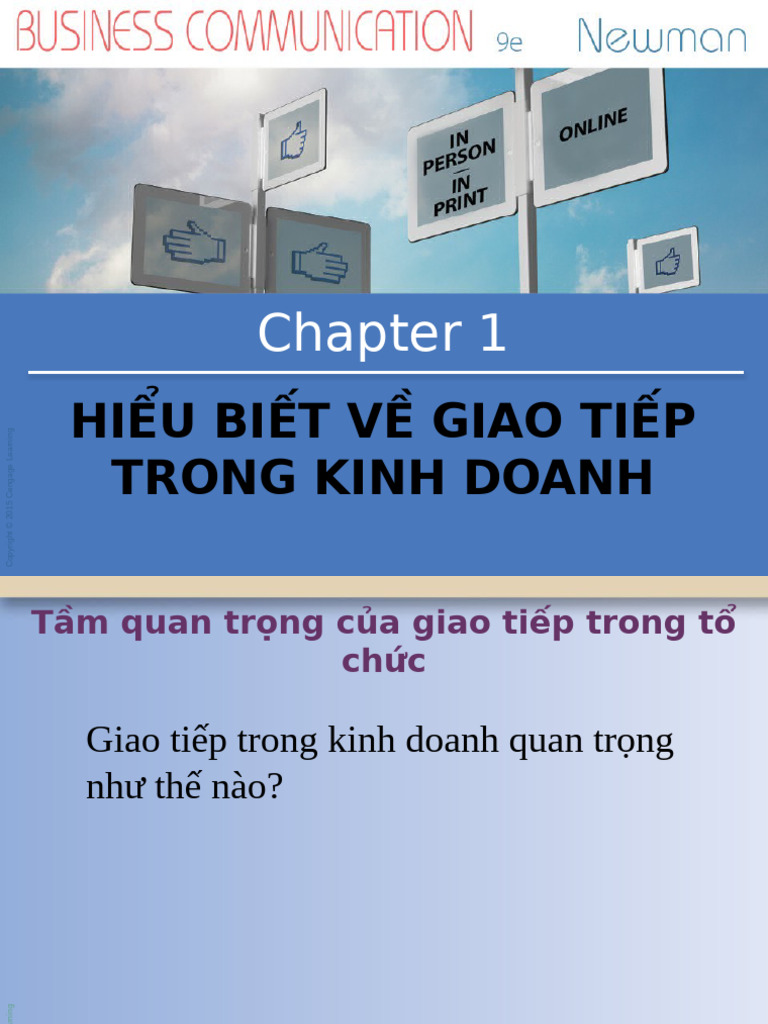 Slide Giáo trình Giao tiếp trong kinh doanh - CH1-Students | PDF