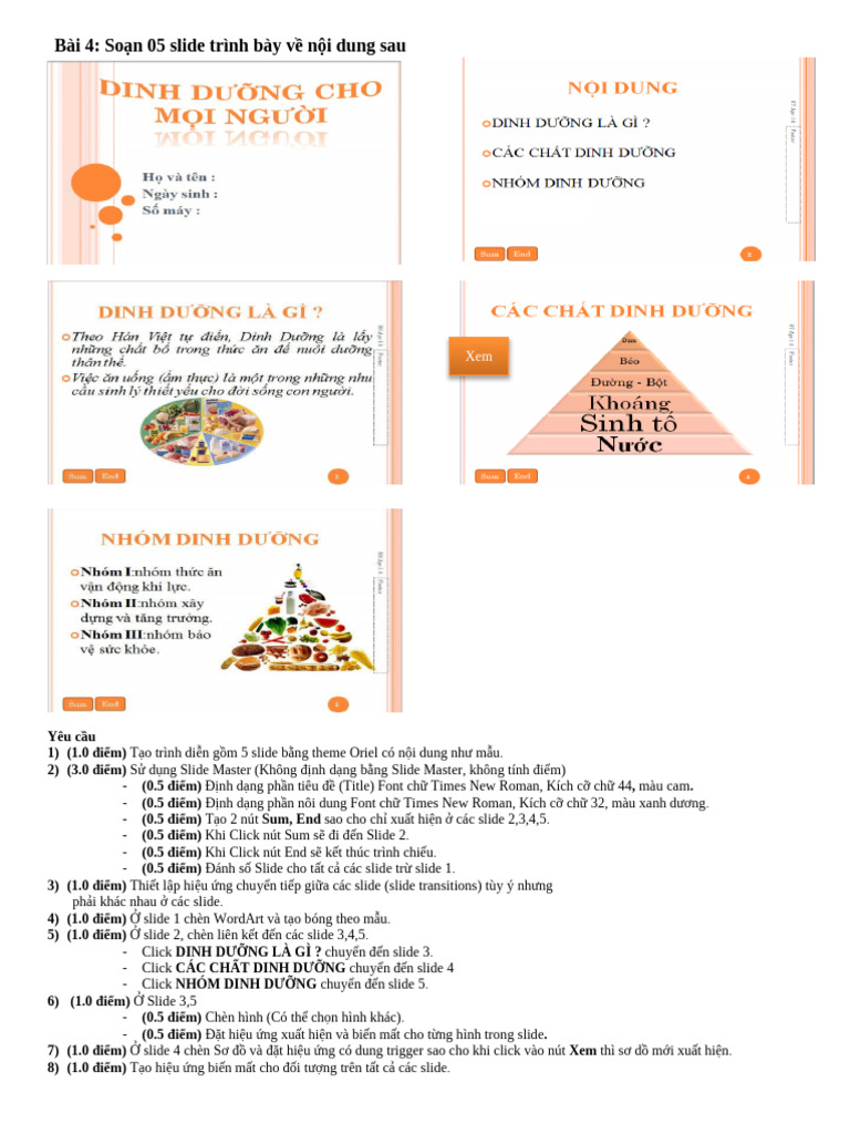 Bai Tap Powerpoint 9 | PDF