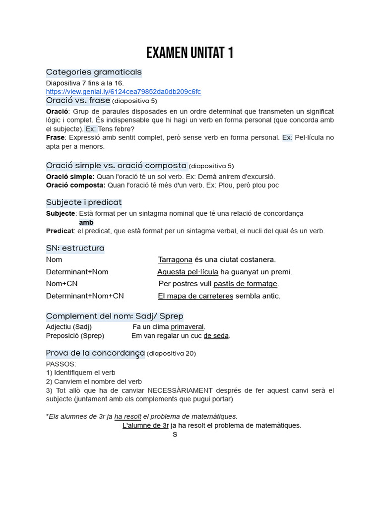 Resum examen català | PDF