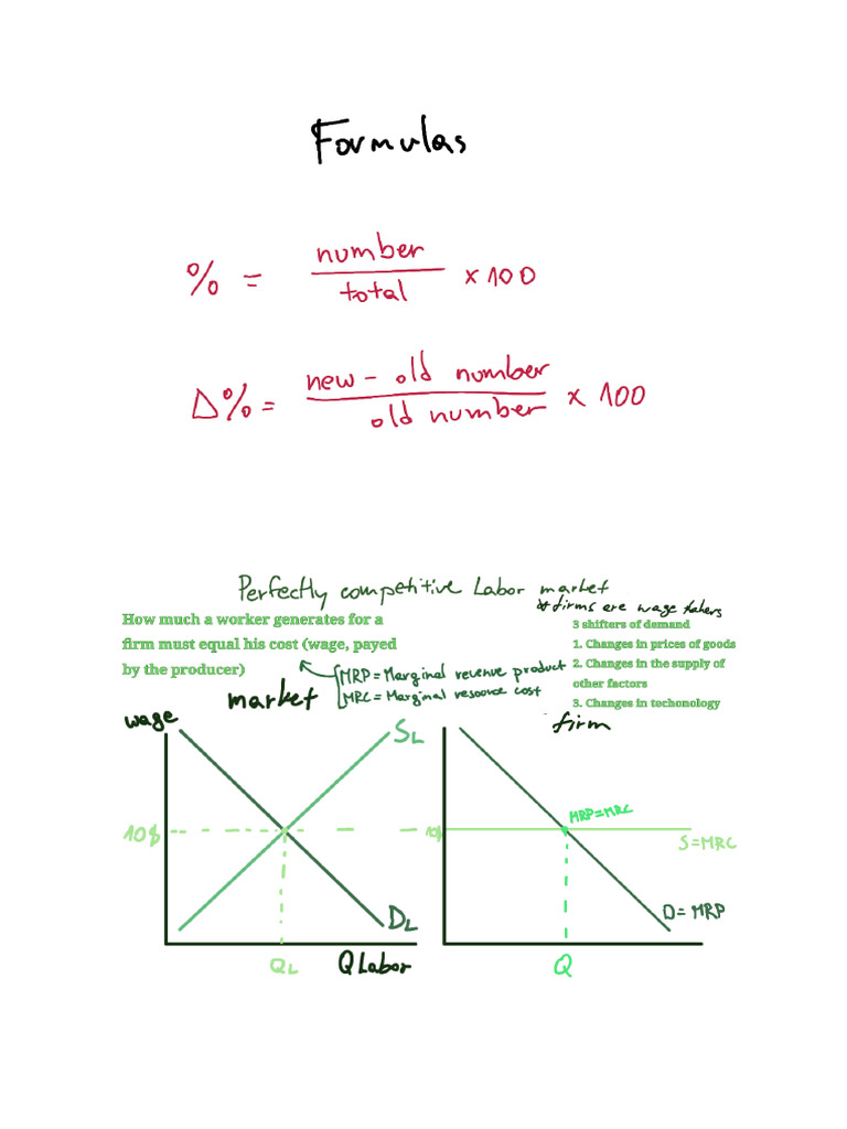 AP Econs Formulas and Graphs | PDF