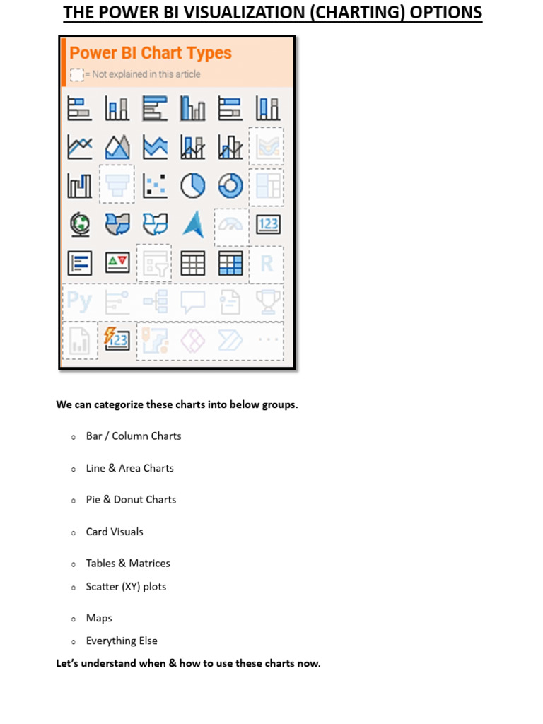 Power BI Chart Types Explained | PDF