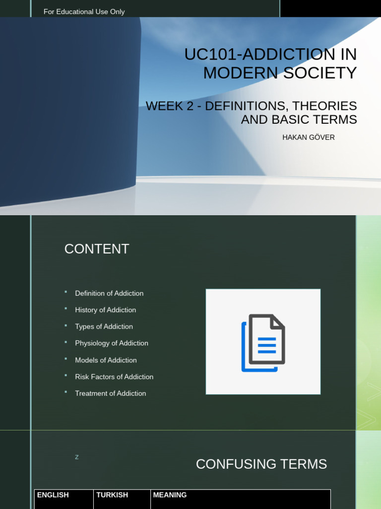 Understanding Addiction: Definitions & Theories | PDF | Substance ...