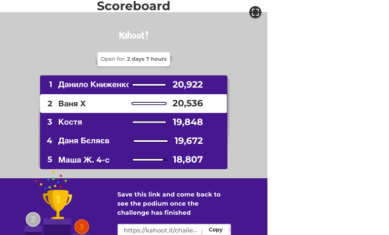 Challenge Scoreboard Results | PDF