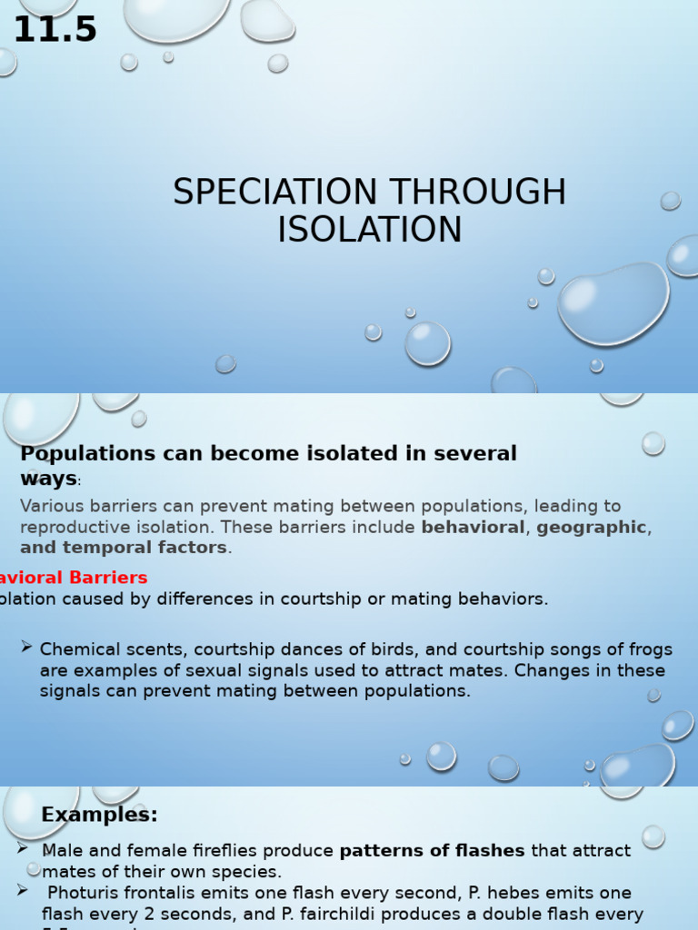 Reproductive Isolation Mechanisms | PDF