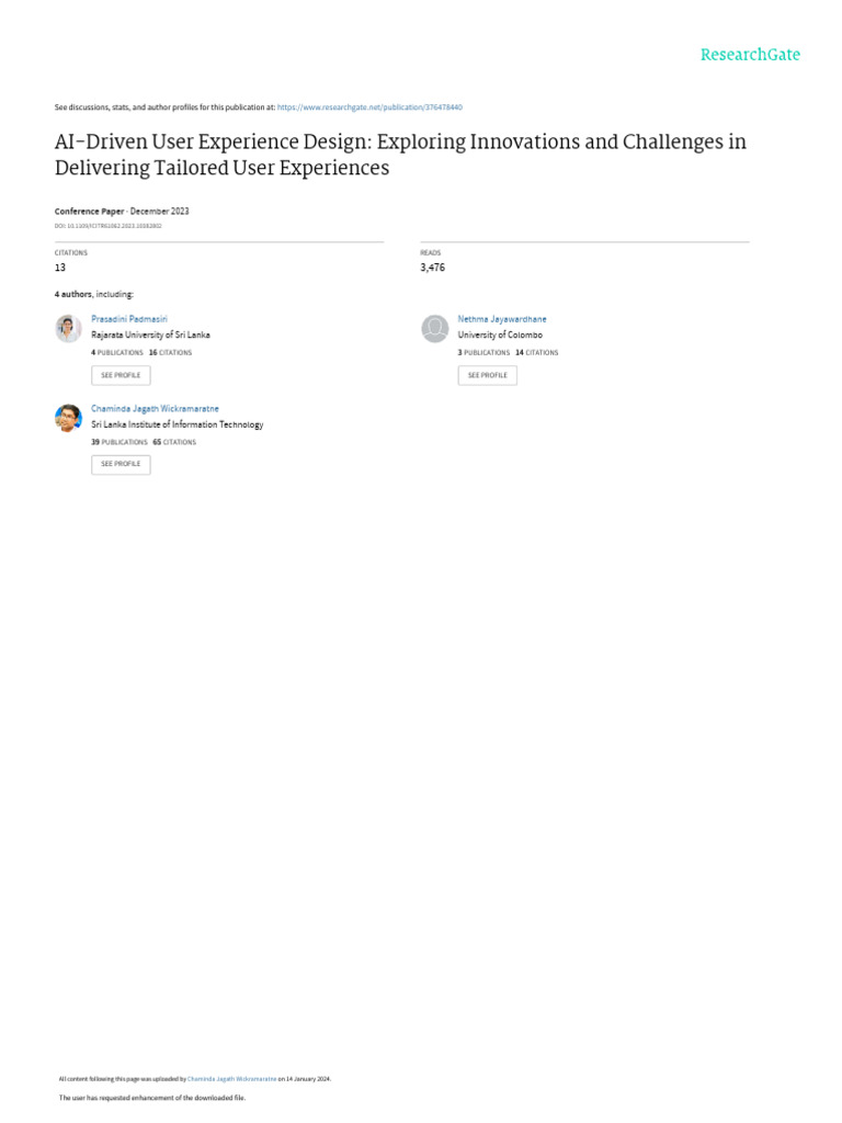 AI-Driven User Experience Design Exploring Innovations and Challenges in Delivering Tailored ...