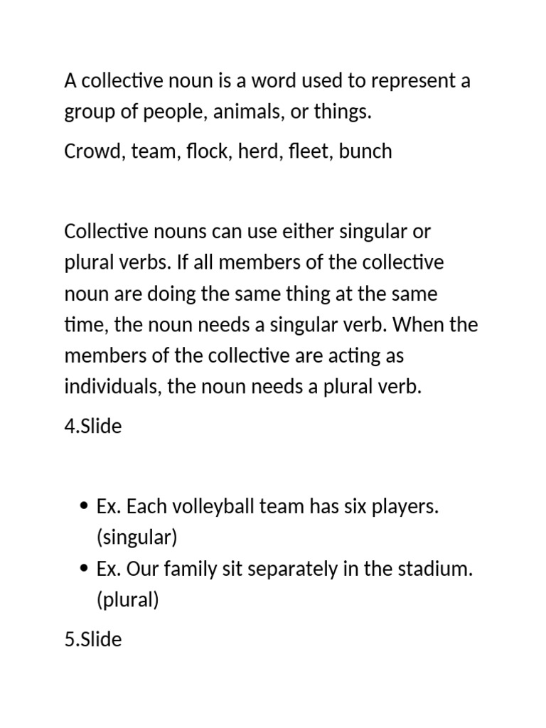 Understanding Collective Nouns Explained | PDF