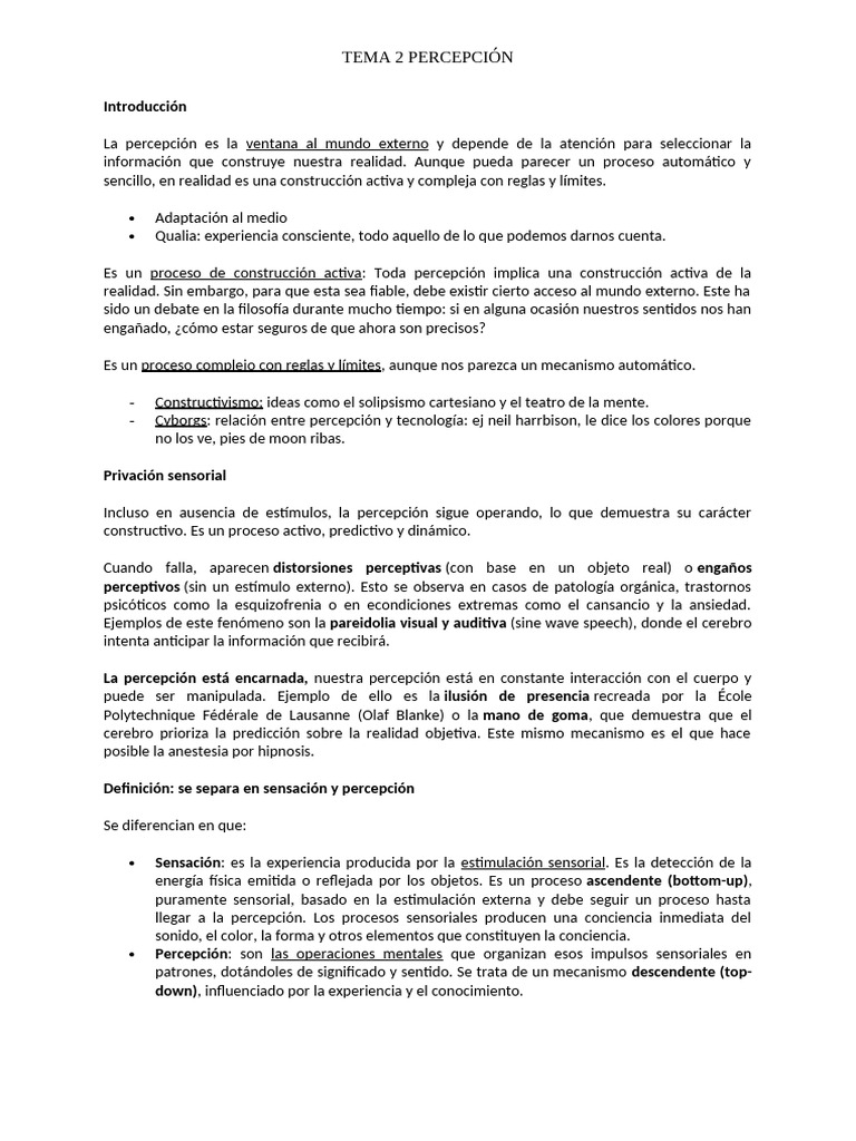 T2 Percepcion Definitivo | PDF | Percepción visual | Color