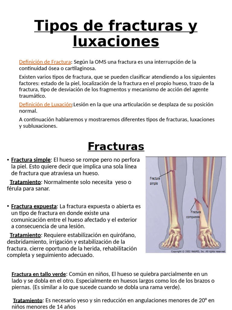 Tipos de Fracturas y Luxaciones (Autoguardado) Actualizacion. | PDF | Hueso | Tobillo