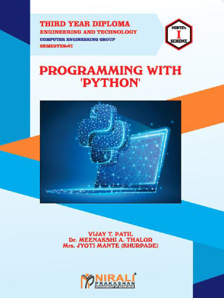 PWP Nirali | PDF | Python (Programming Language) | Class (Computer ...