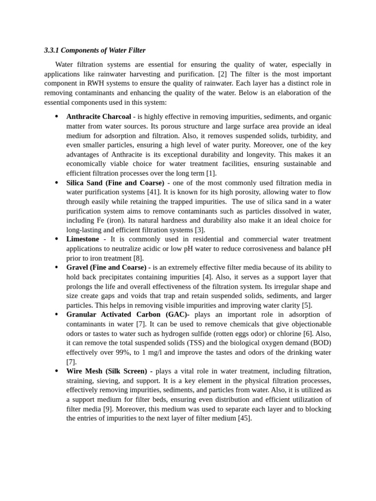 Essential Components of Water Filters | PDF | Filtration | Water ...