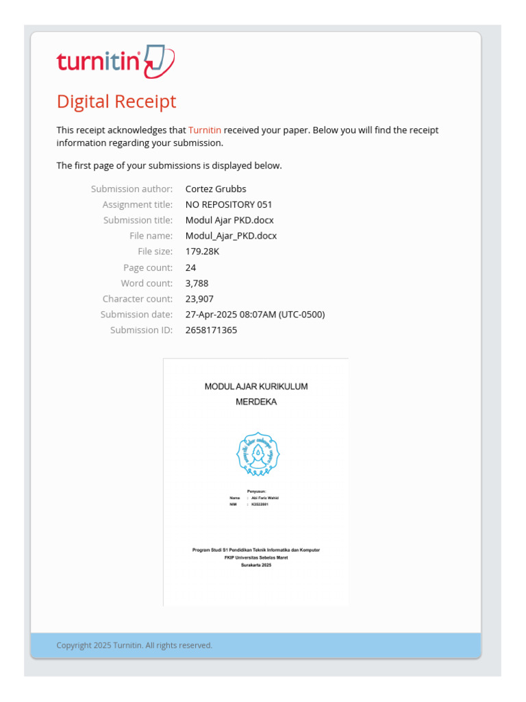 Receipt - Modul Ajar PKD | PDF