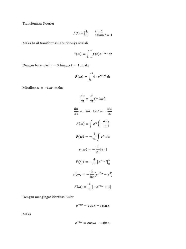 Transformasi Fourier | PDF