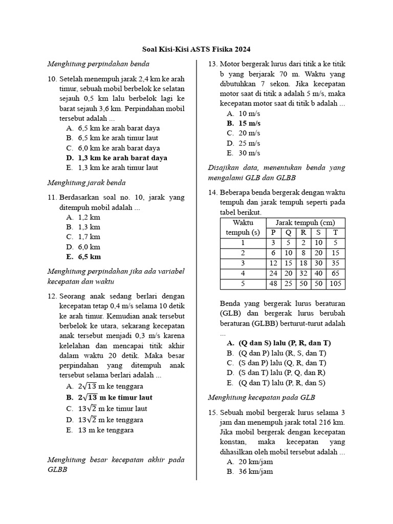 Soal ASTS 2024 | PDF
