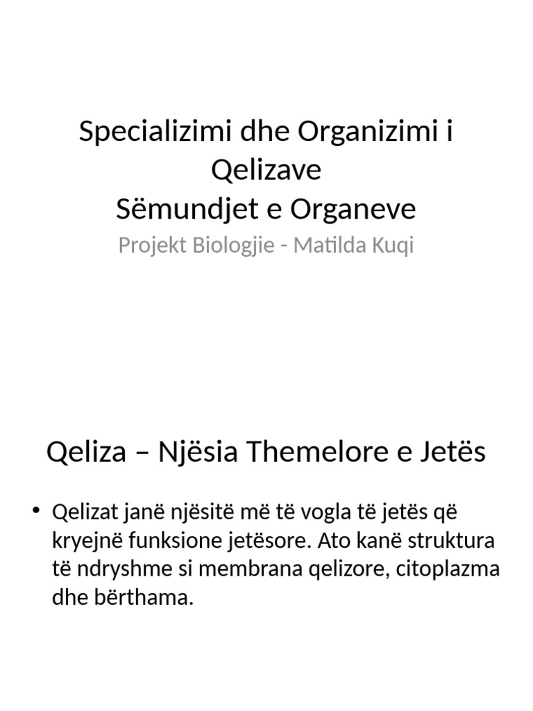 Projekti Biologji Matilda Kuqi | PDF