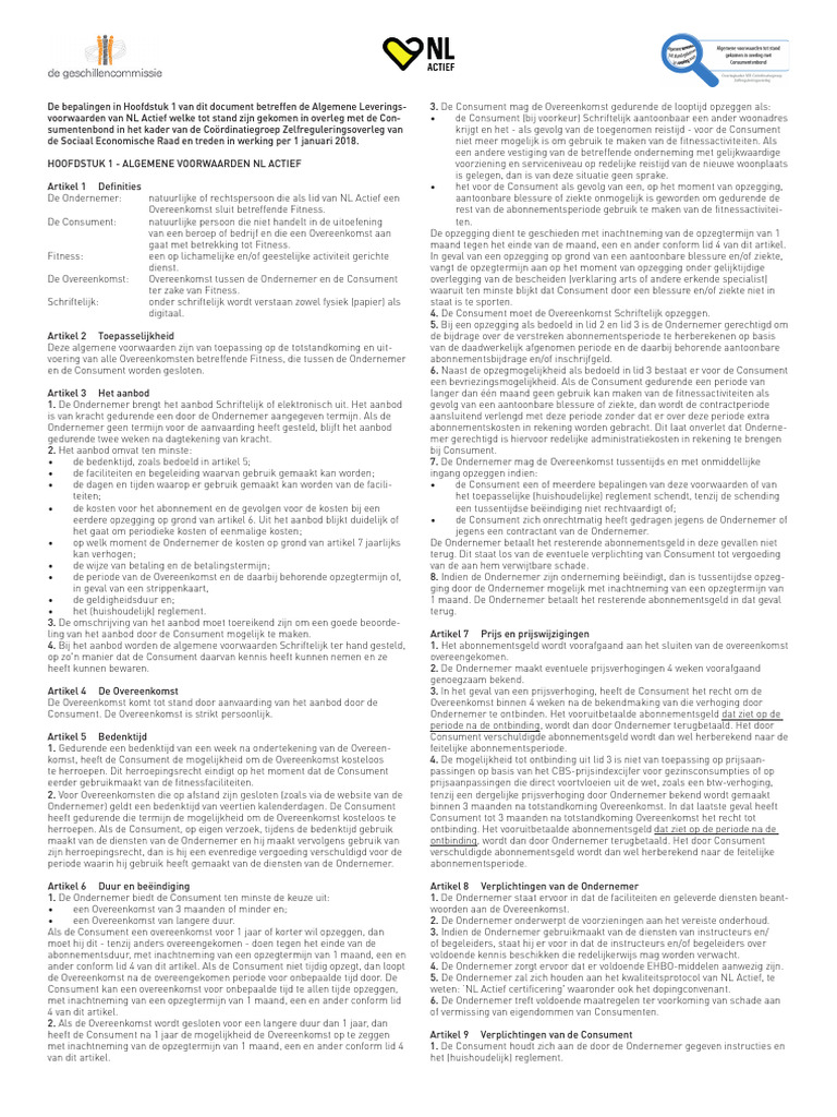Fit For Free Terms And Conditions | PDF