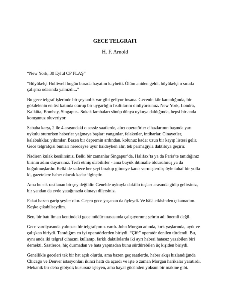 The Night Wire (Translation) | PDF