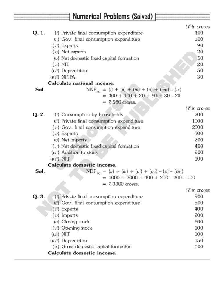 04 - Numerical On Expenditure Method | PDF