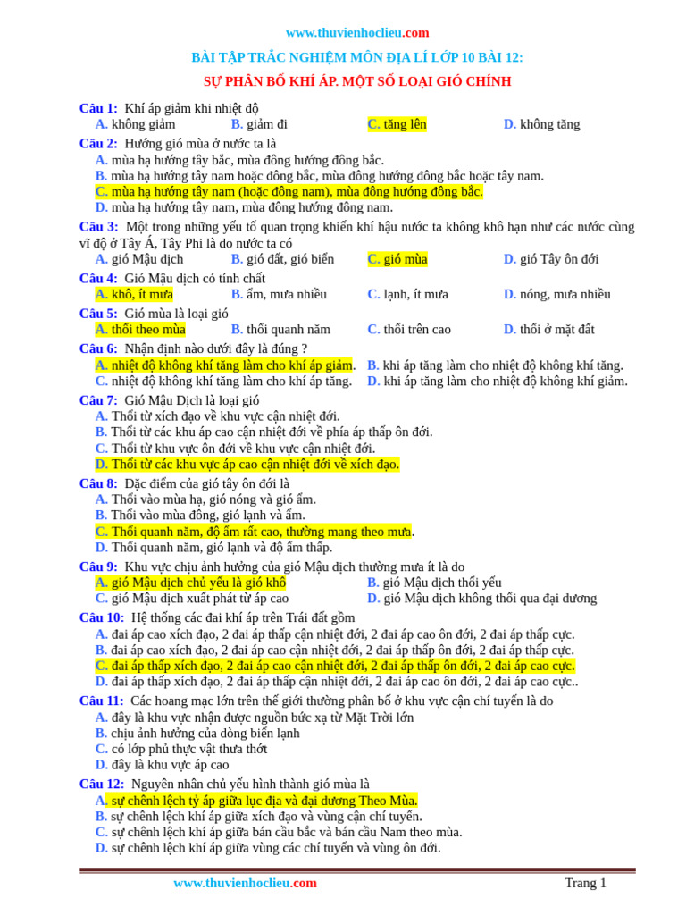 khí áp gió địa 10 kntt | PDF