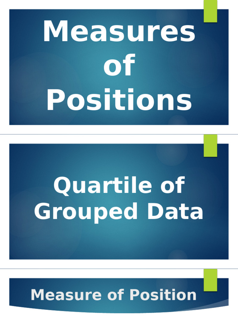 Measure of Position Grouped Data | PDF | Quartile | Statistical Analysis