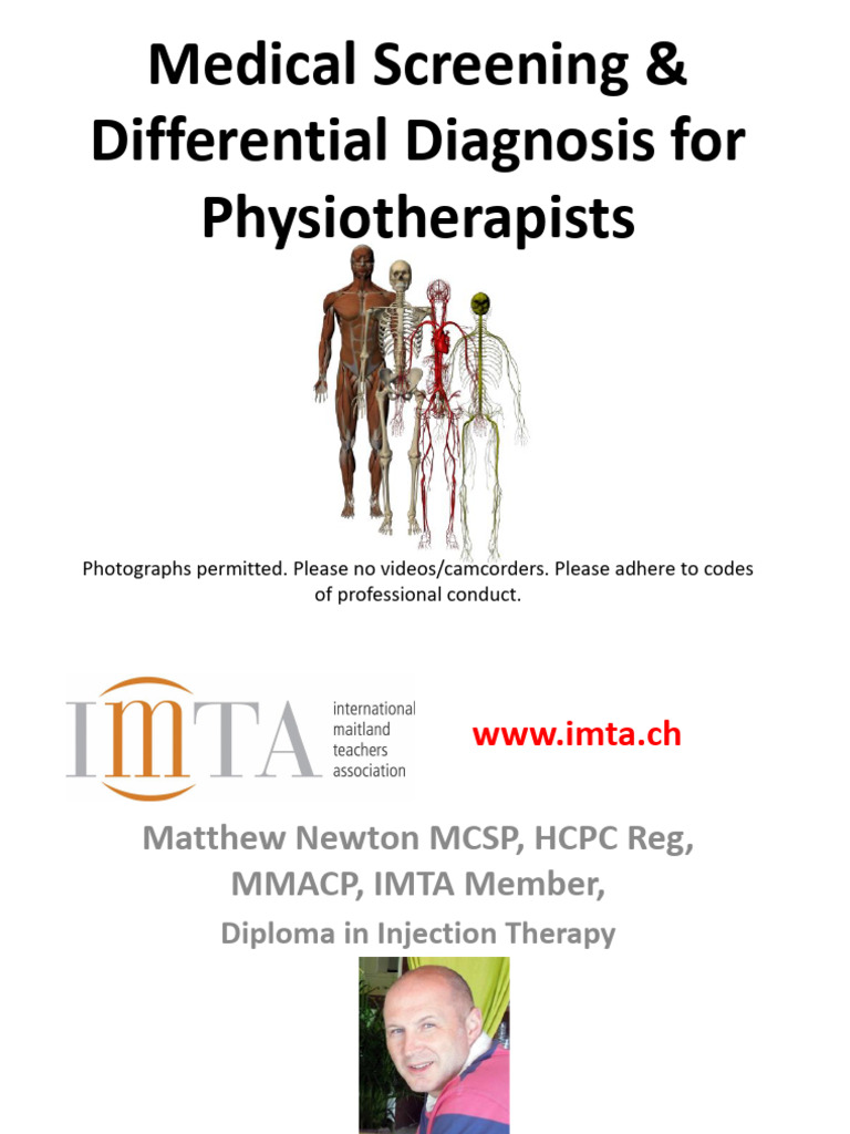 Medical Screening For Physios - Handout | PDF | Medicine | Clinical ...