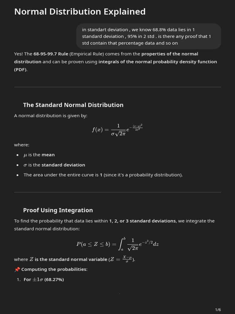 Understanding Normal Distribution | PDF | Normal Distribution ...