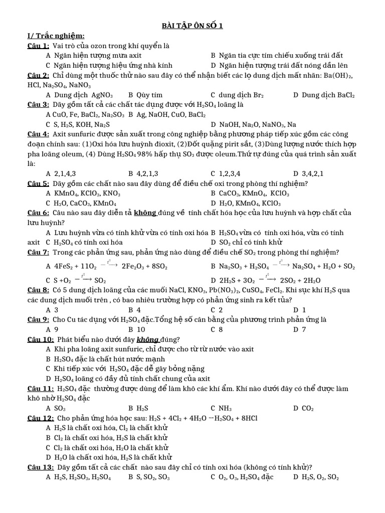 Bai Tap Luu Huynh Va Hop Chat | PDF