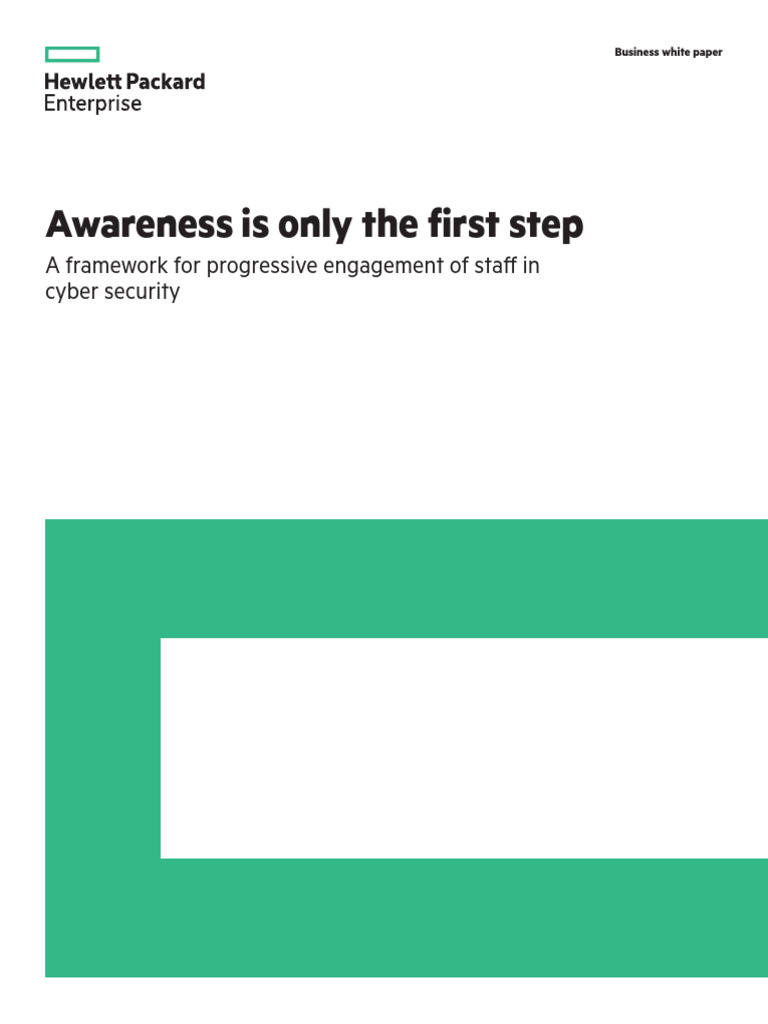 Awareness Is Only The First Step | PDF | Information Security | Awareness