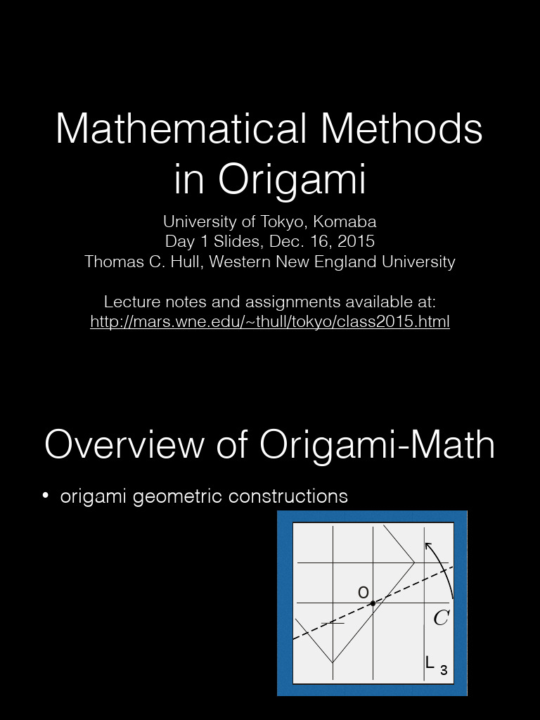 Mathematical Methods in Origami | PDF | Geometry | Origami