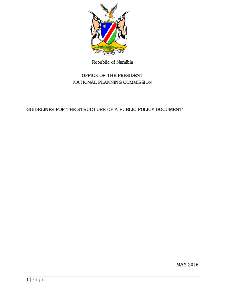 Guidelines for Policy Document Structure | PDF | Policy | Goal