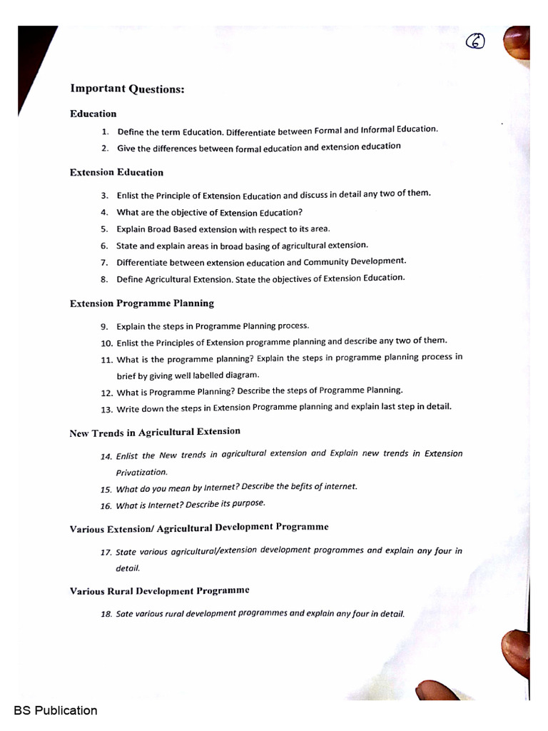 Extention Ee 123 Imp Questions | PDF