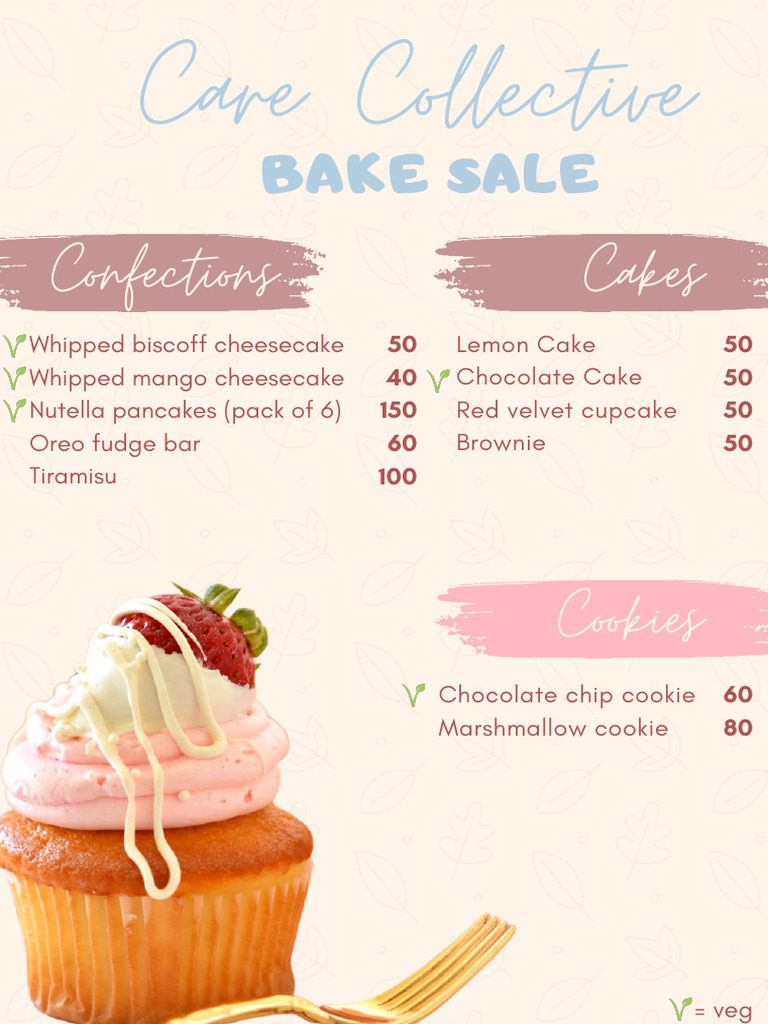 Pastel Colors Minimalist Bakery Menu | PDF