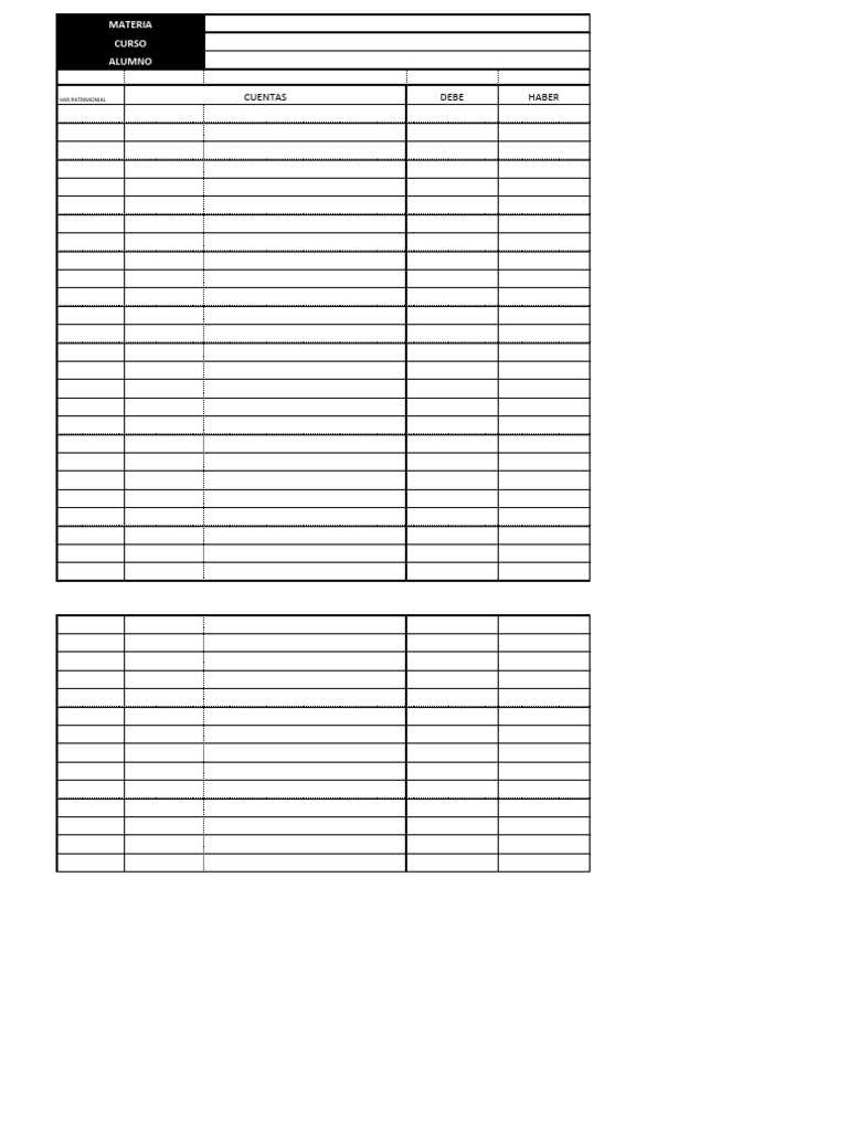 Hoja de Libro Diario para Imprimir | PDF