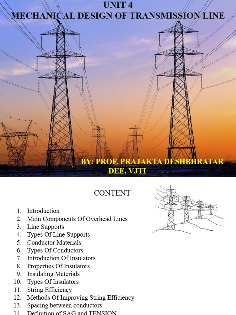 Mechanical Design of Transmission Lines | PDF | Insulator (Electricity ...