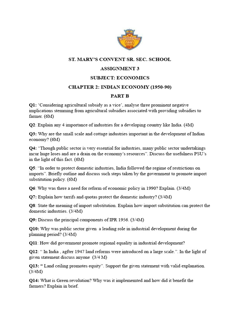 Xii Eco Asst.3 | PDF