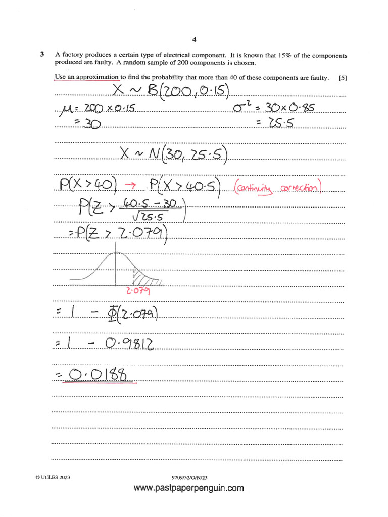 A Binomial Approximation Using Normal Distribution Pdf