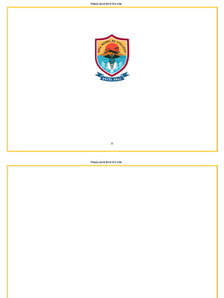 DRP Logbook Goa Medical College, CM - Docx-1 | PDF
