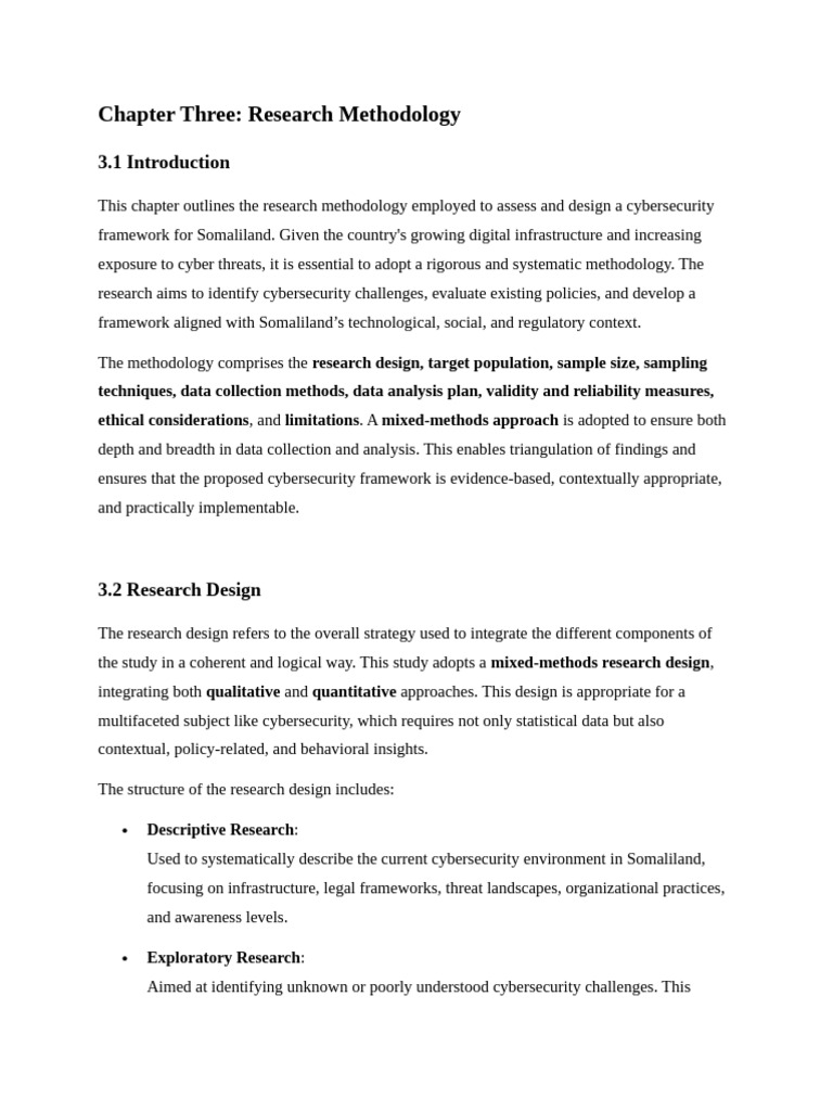 Chapter Three-Research Methodology | PDF | Methodology | Statistics