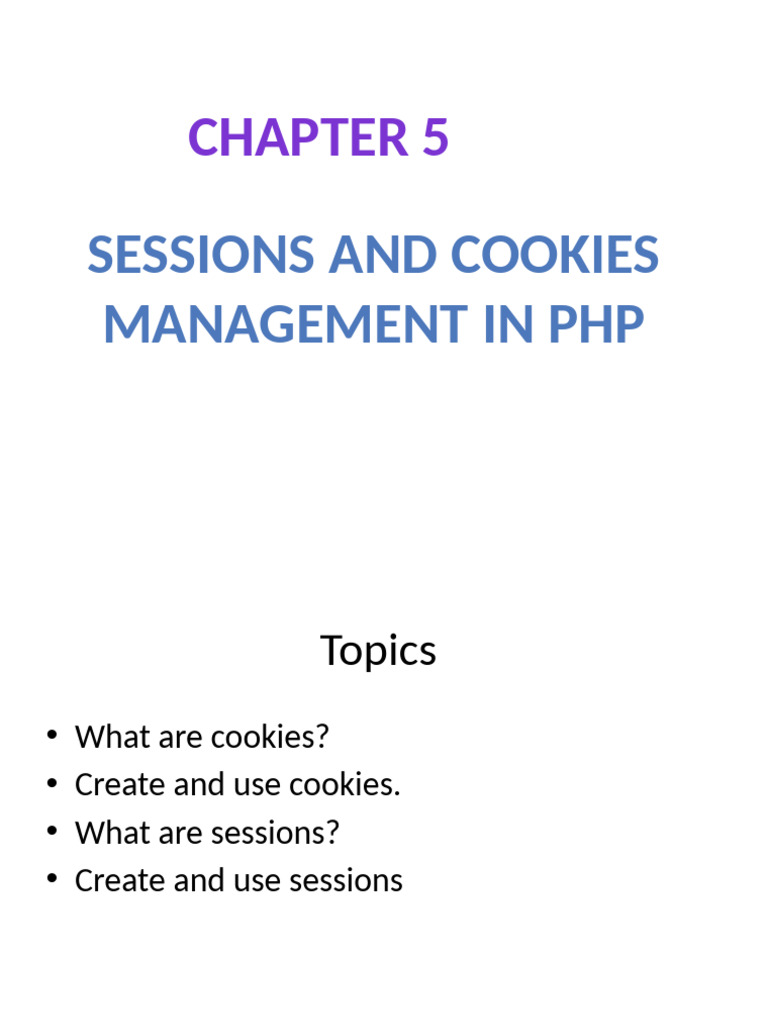 Chapter 5 - Cookies and Sessions MGMT | PDF | Http Cookie | World Wide Web