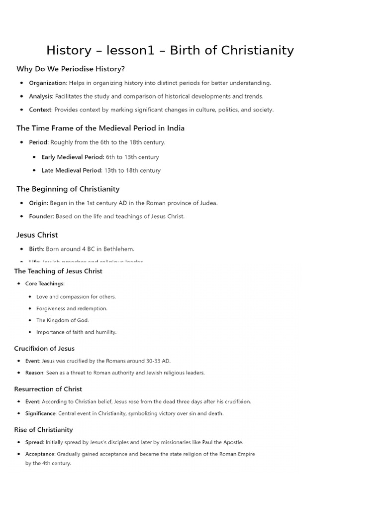 Birth of Chritianity | PDF